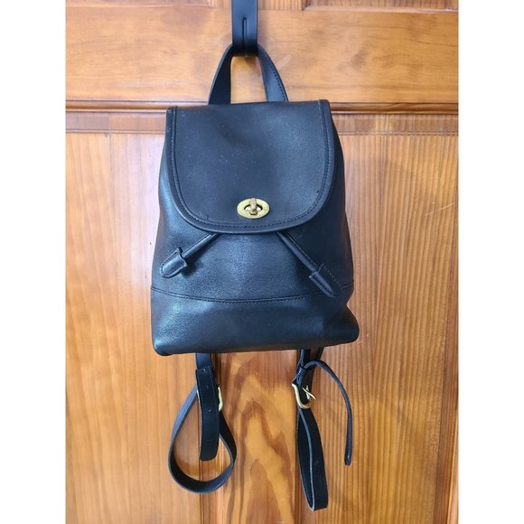 Coach | Bags | Vintage Coach Black Leather Vintage Backpack 996 | Poshmark